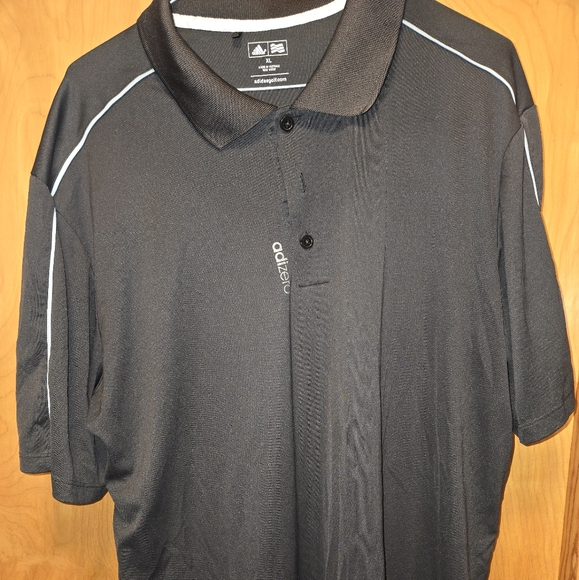 adidas | Shirts | Adidas Golf Black Performance Polo Shirt With ...